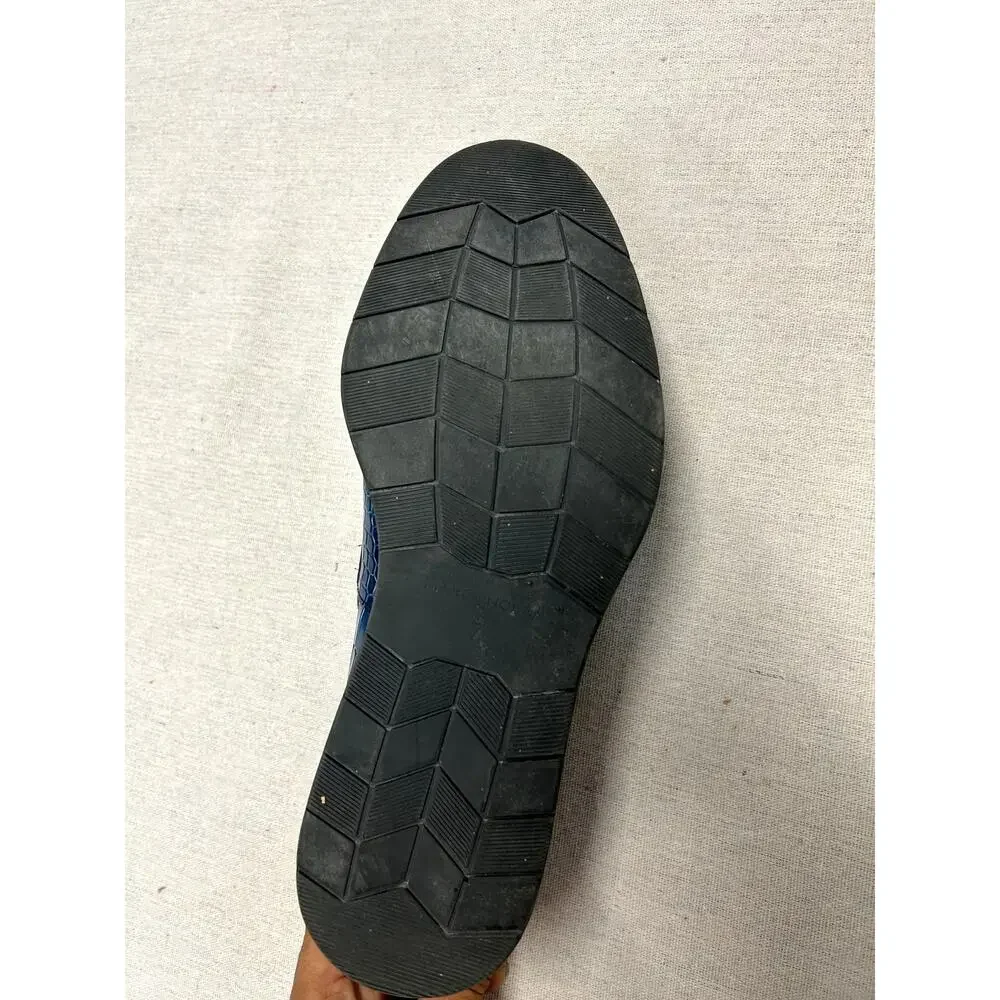 Marc Nolan | Shoes | Marc Nolan Apollo Blue Crocskin Leather Tassel ...